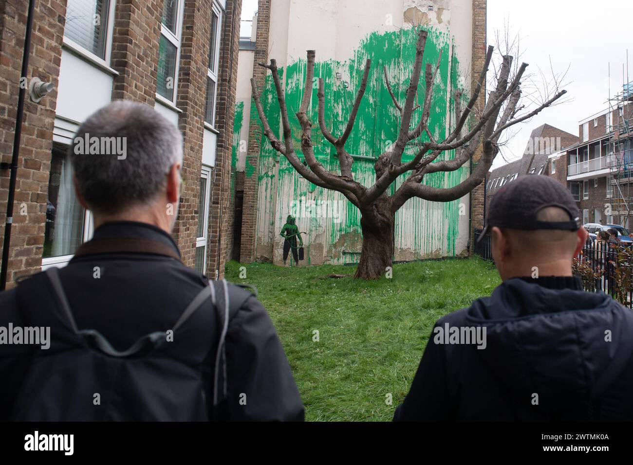 Banksy tree mural hi-res stock photography and images - Alamy