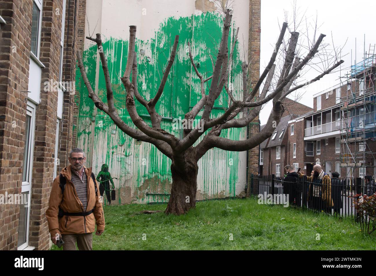 Banksy tree mural hi-res stock photography and images - Alamy