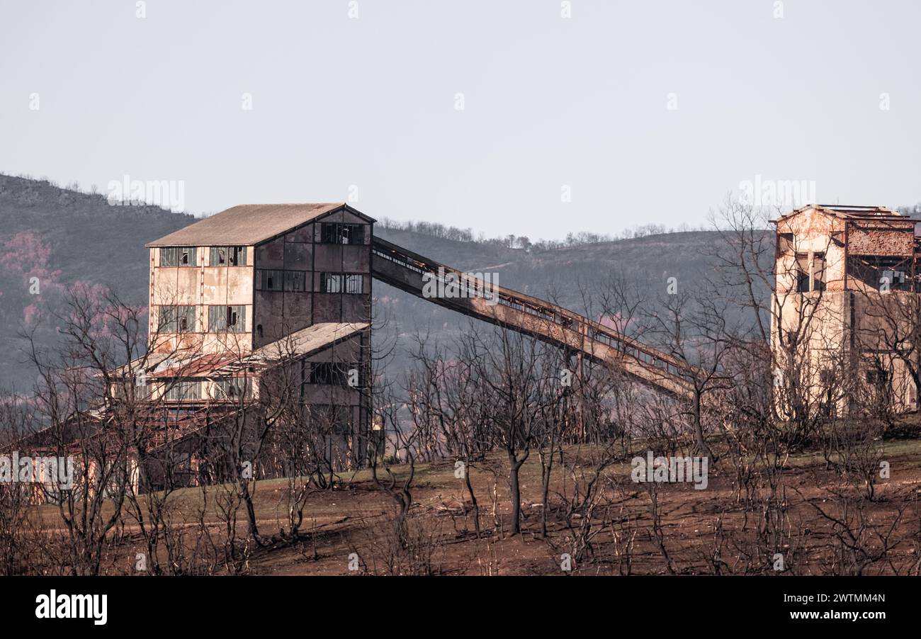 Abandoned zinc mines near to Kirki village North Evros Greece ...