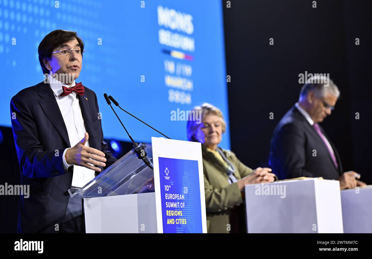 Elio Di Rupo, Minister-President of the Walloon Region, EU commissioner Elisa Ferreira and Vasco ...