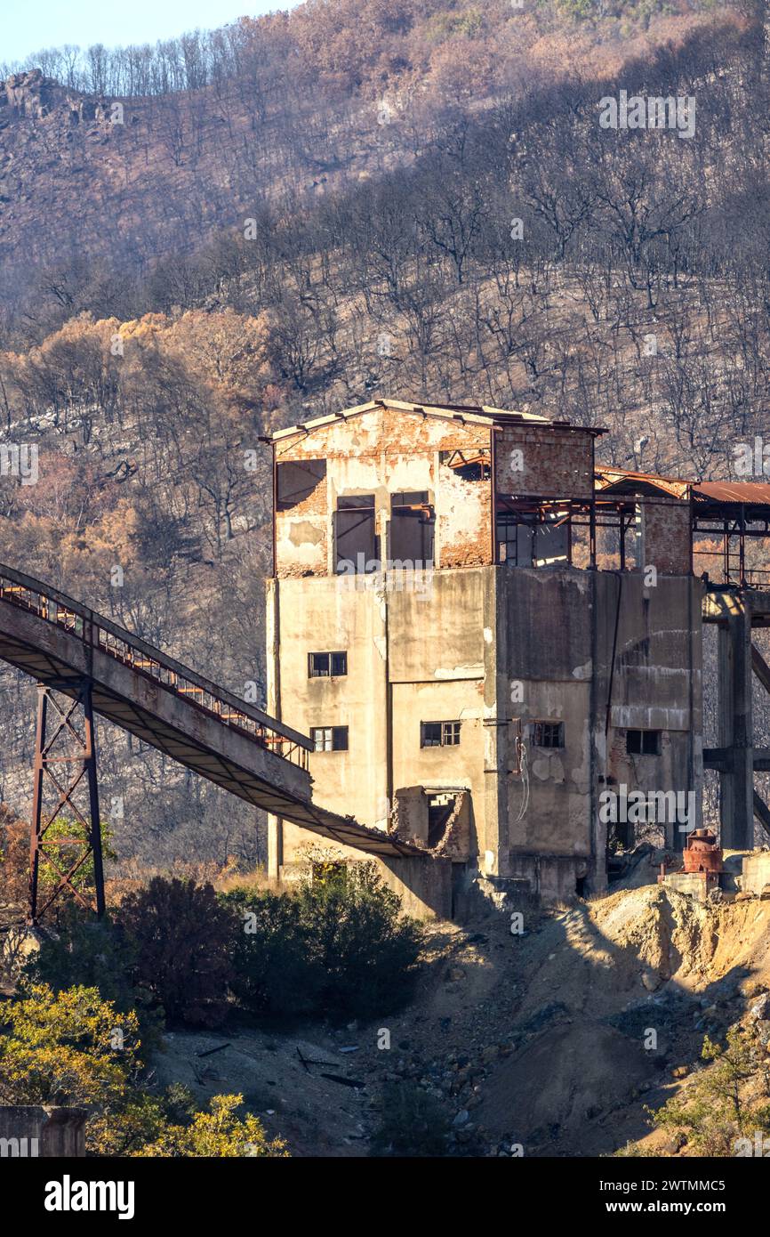 Abandoned zinc mines near to Kirki village North Evros Greece ...