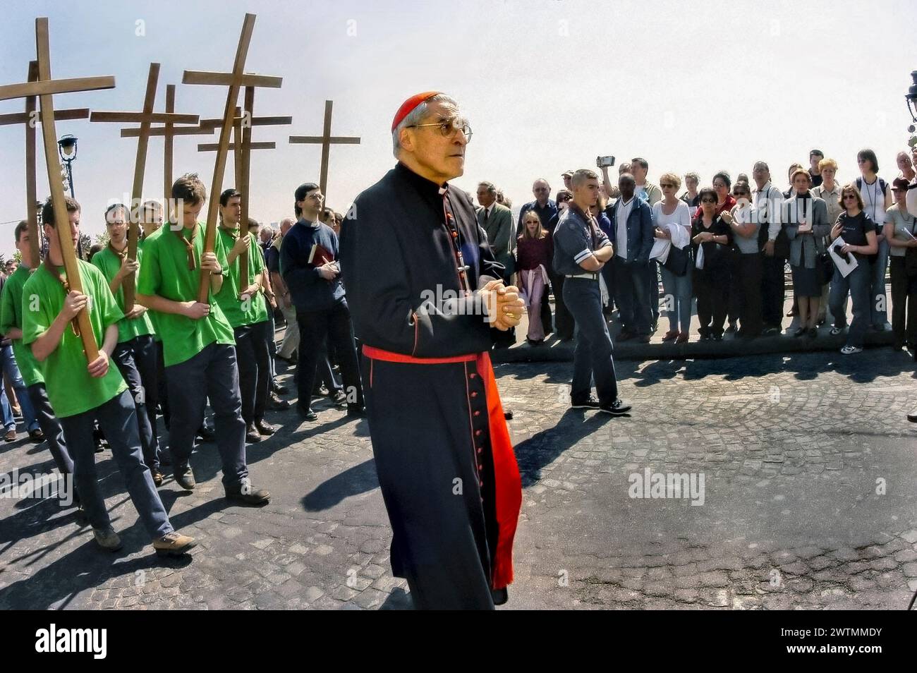 PARIS, France - Public Events, Catholic Church, Good Friday, "Cross ...