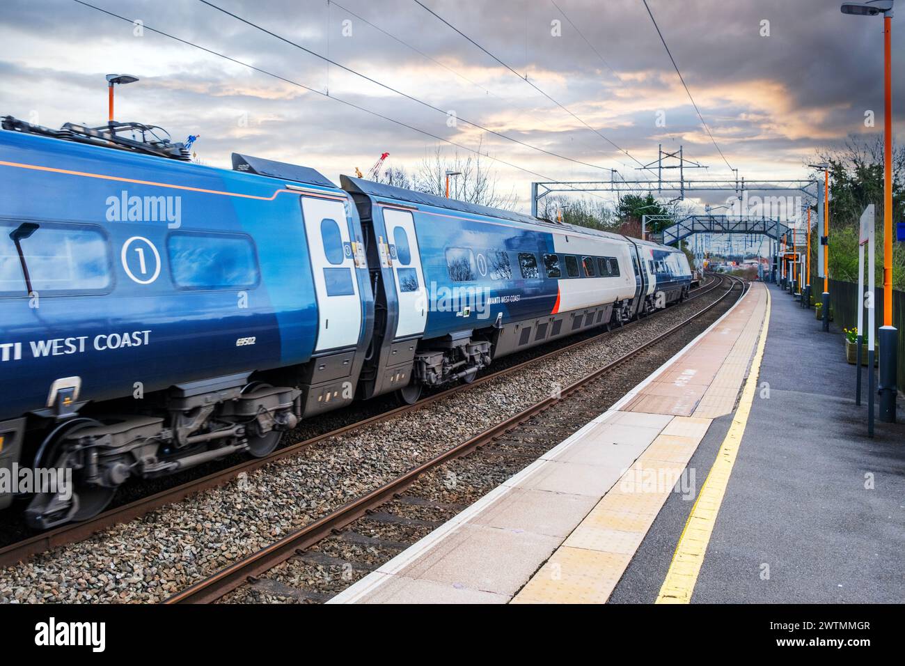 Electric powered passenger commuter train. West Midlands England UK ...