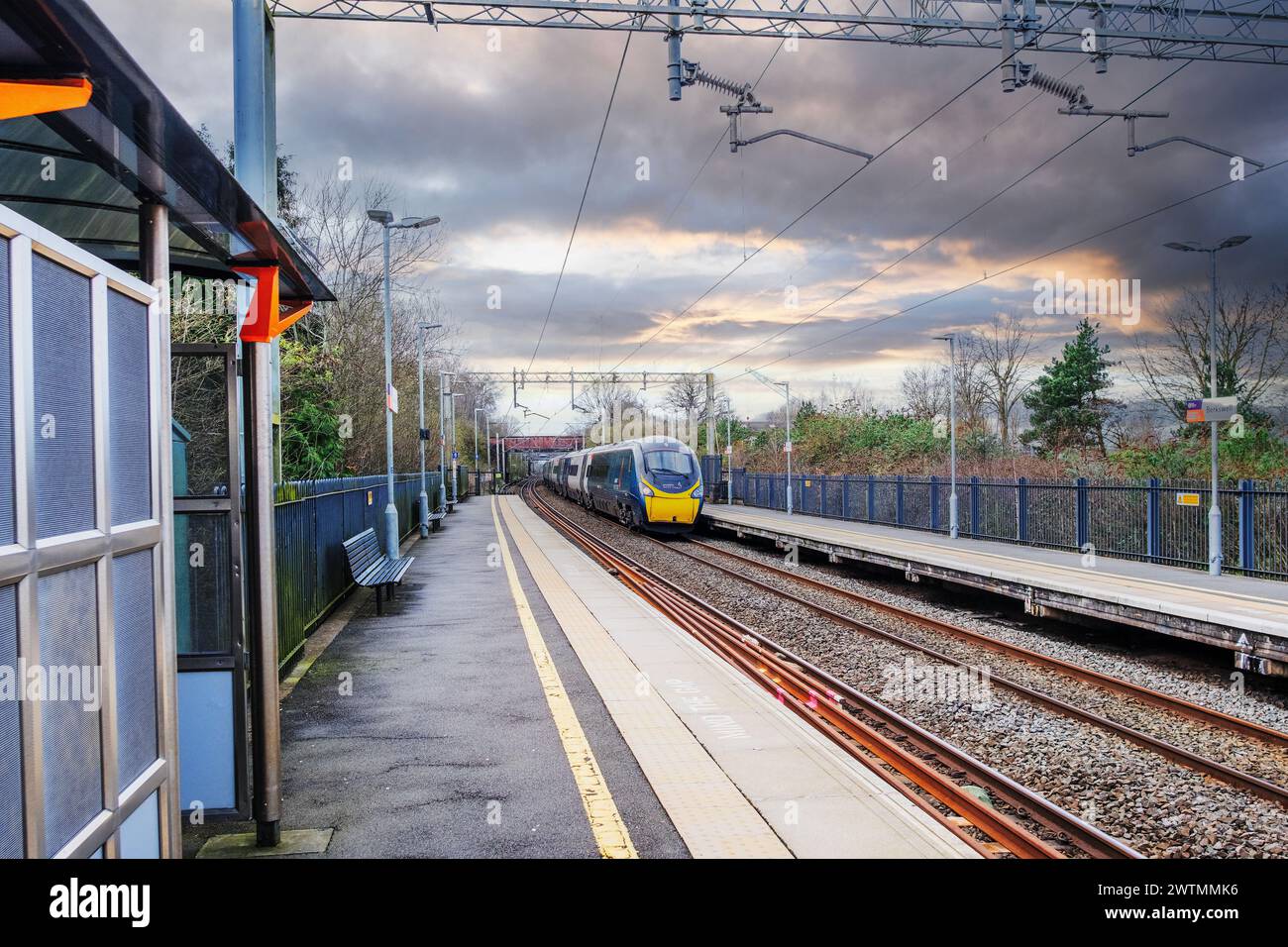 Electric powered passenger commuter train. West Midlands England UK ...