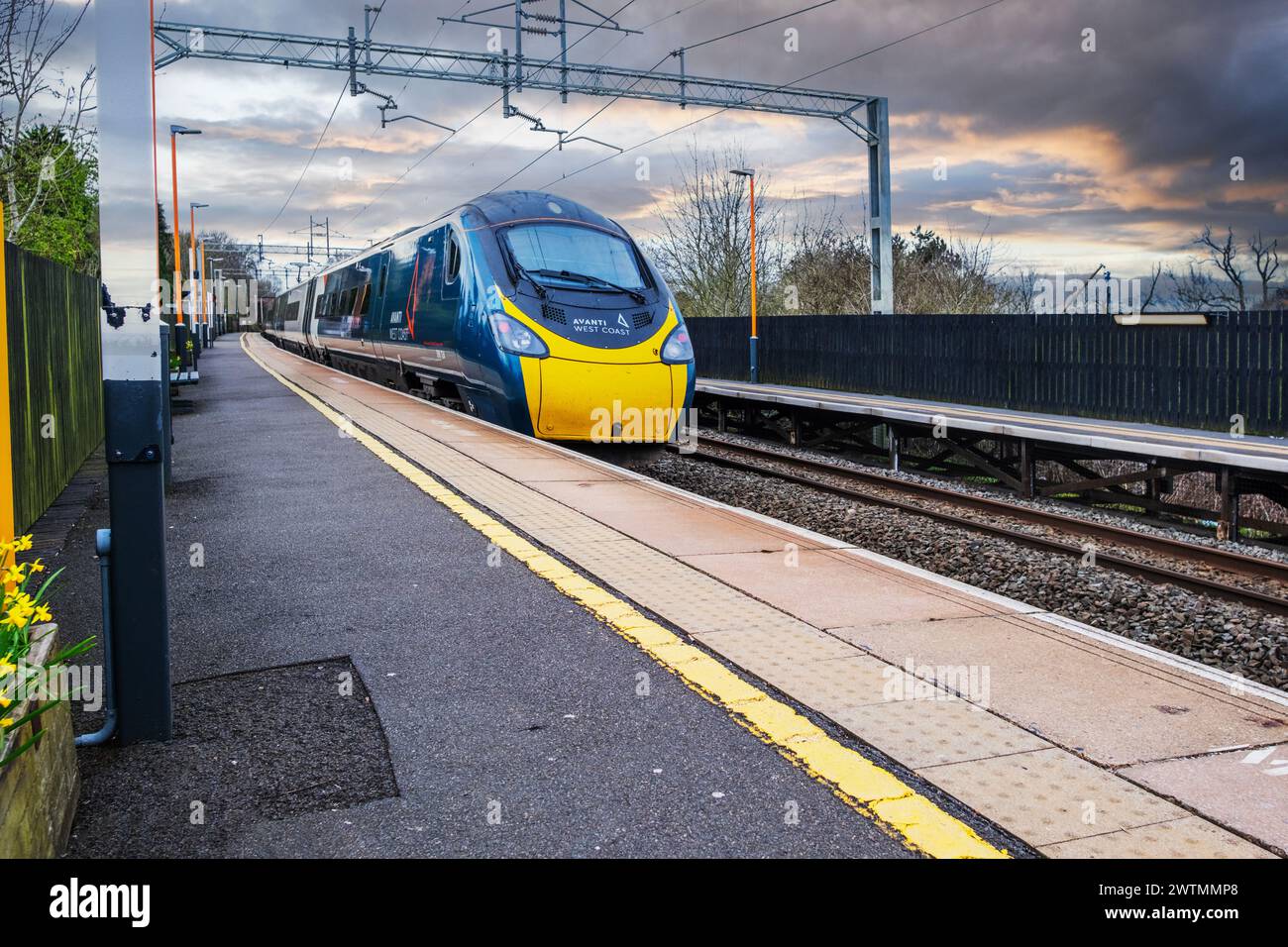 Electric powered passenger commuter train. West Midlands England UK ...
