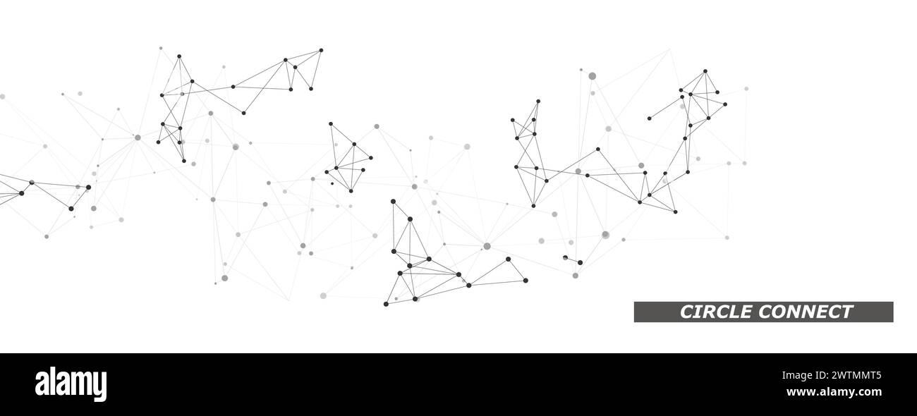 Vector abstract connextions dots and lines. low poly digital network ...