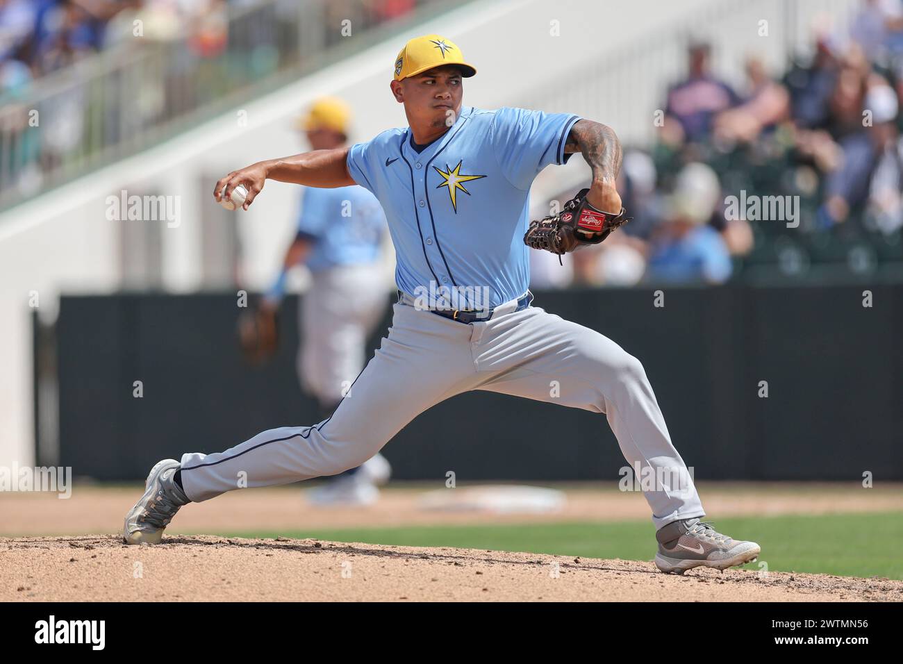 Fort Myers, USA. 16th Mar, 2022. Fort Myers, FL: Tampa Bay Rays pitcher ...