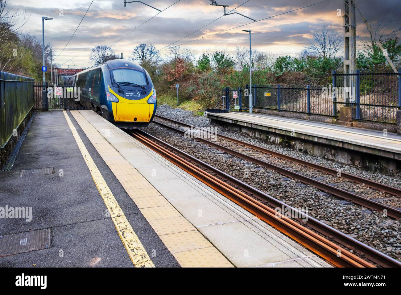 Electric powered passenger commuter train. West Midlands England UK ...