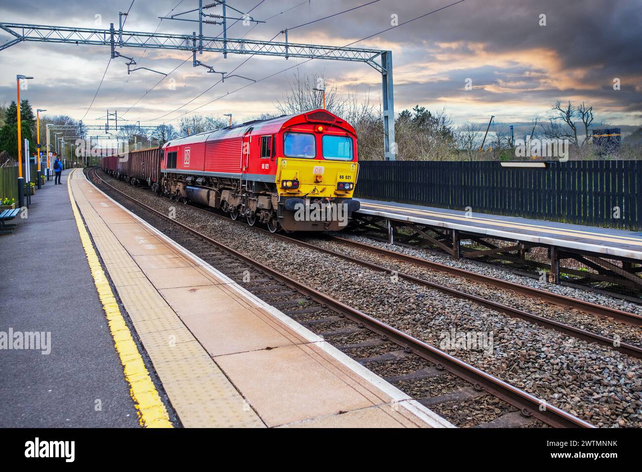 Freight Train Goods Train. West Midlands England UK Stock Photo - Alamy