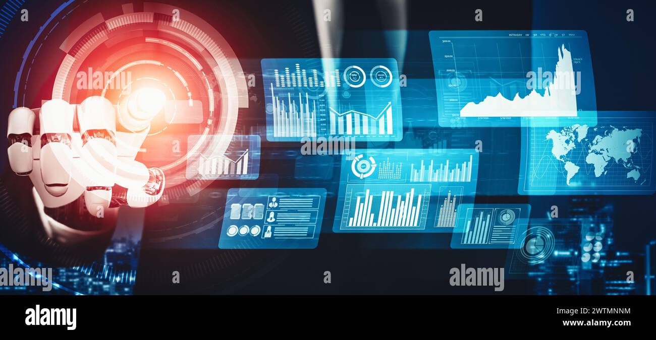 XAI 3D rendering futuristic droid robot technology development ...