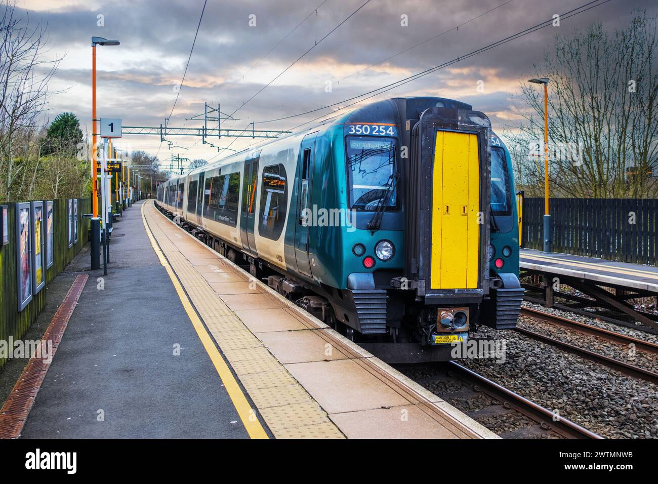 Electric powered passenger commuter train. West Midlands England UK ...