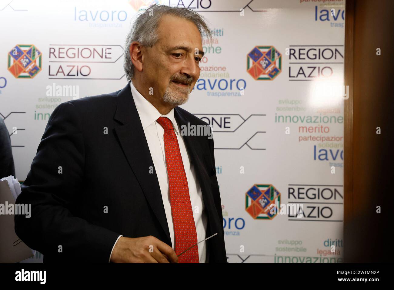 Roma, Italia. 18th Mar, 2024. Il presidente della regione Francesco ...
