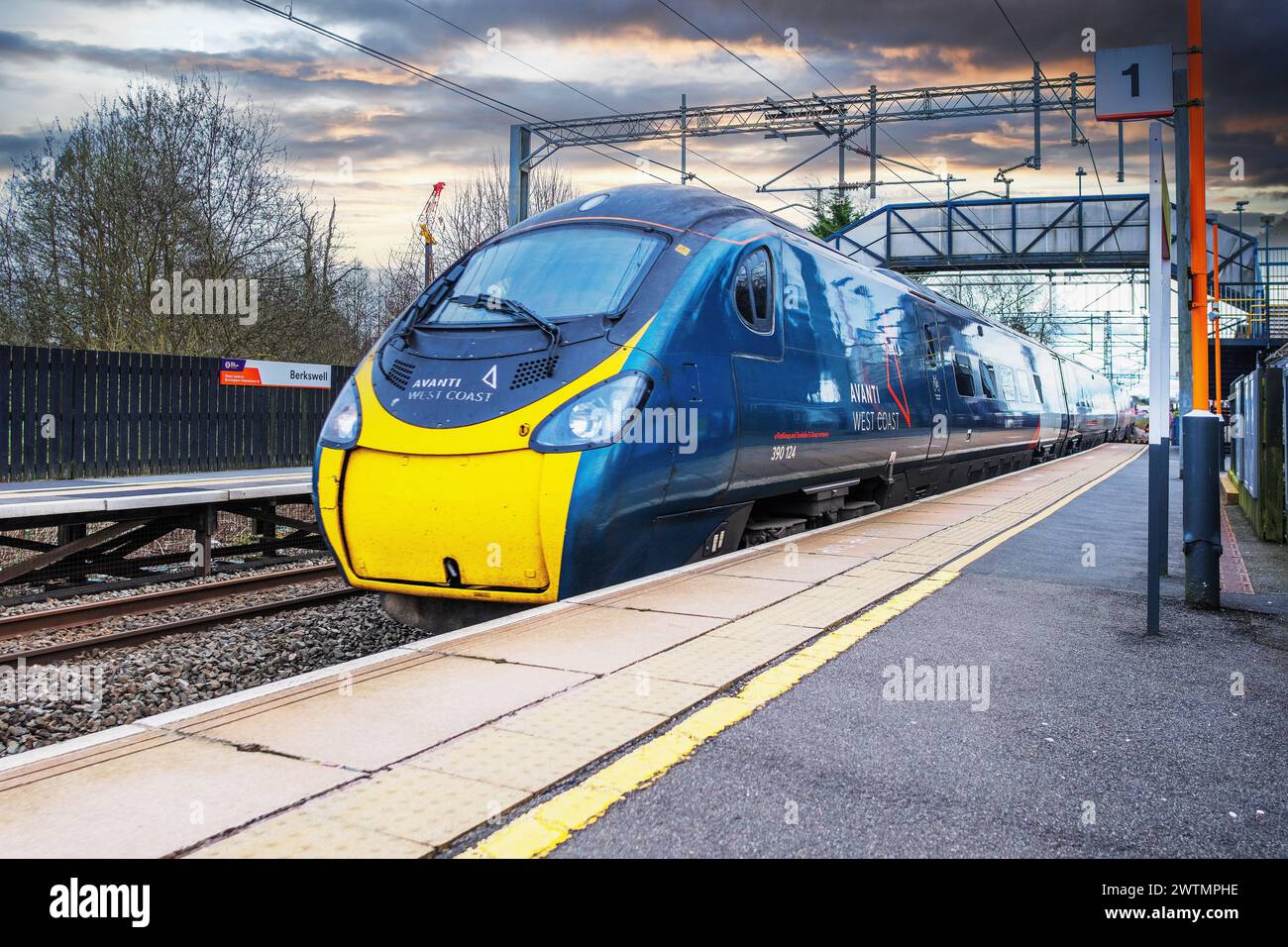 Electric powered passenger commuter train. West Midlands England UK ...