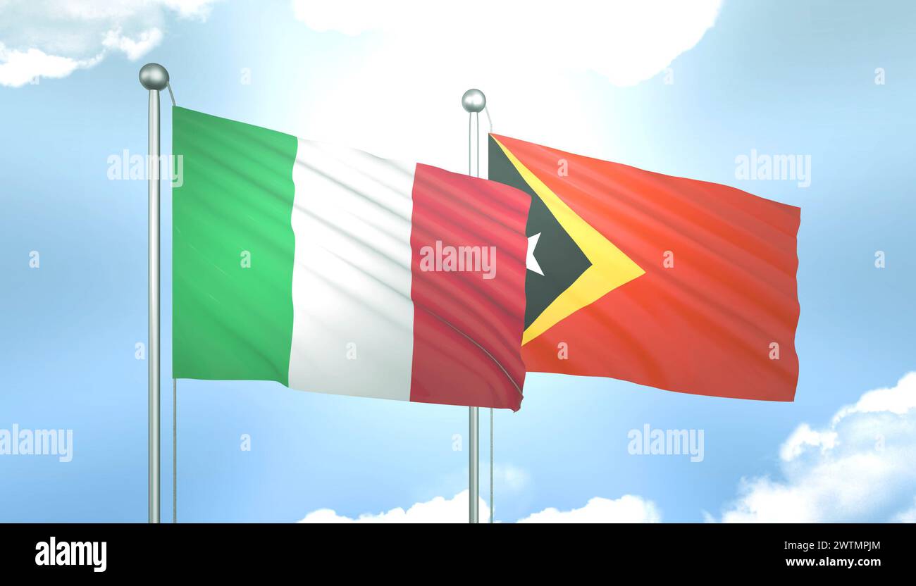 Italy east timor flag hi-res stock photography and images - Alamy