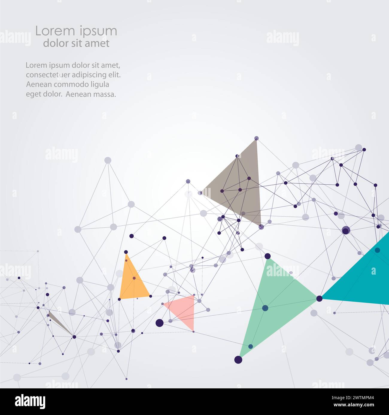 Vector background with dots and lines. Design with connection on ...