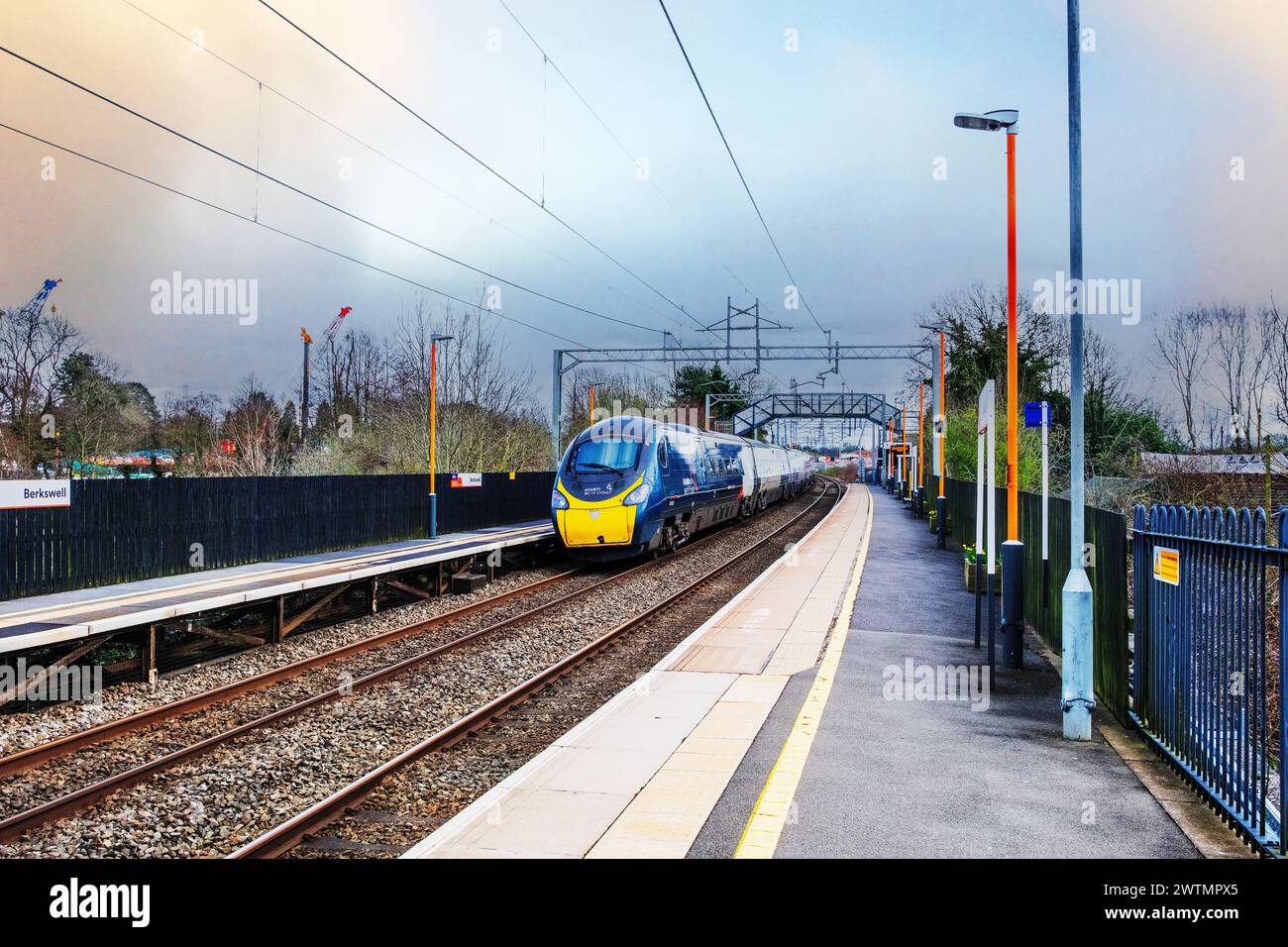 Electric powered passenger commuter train. West Midlands England UK ...