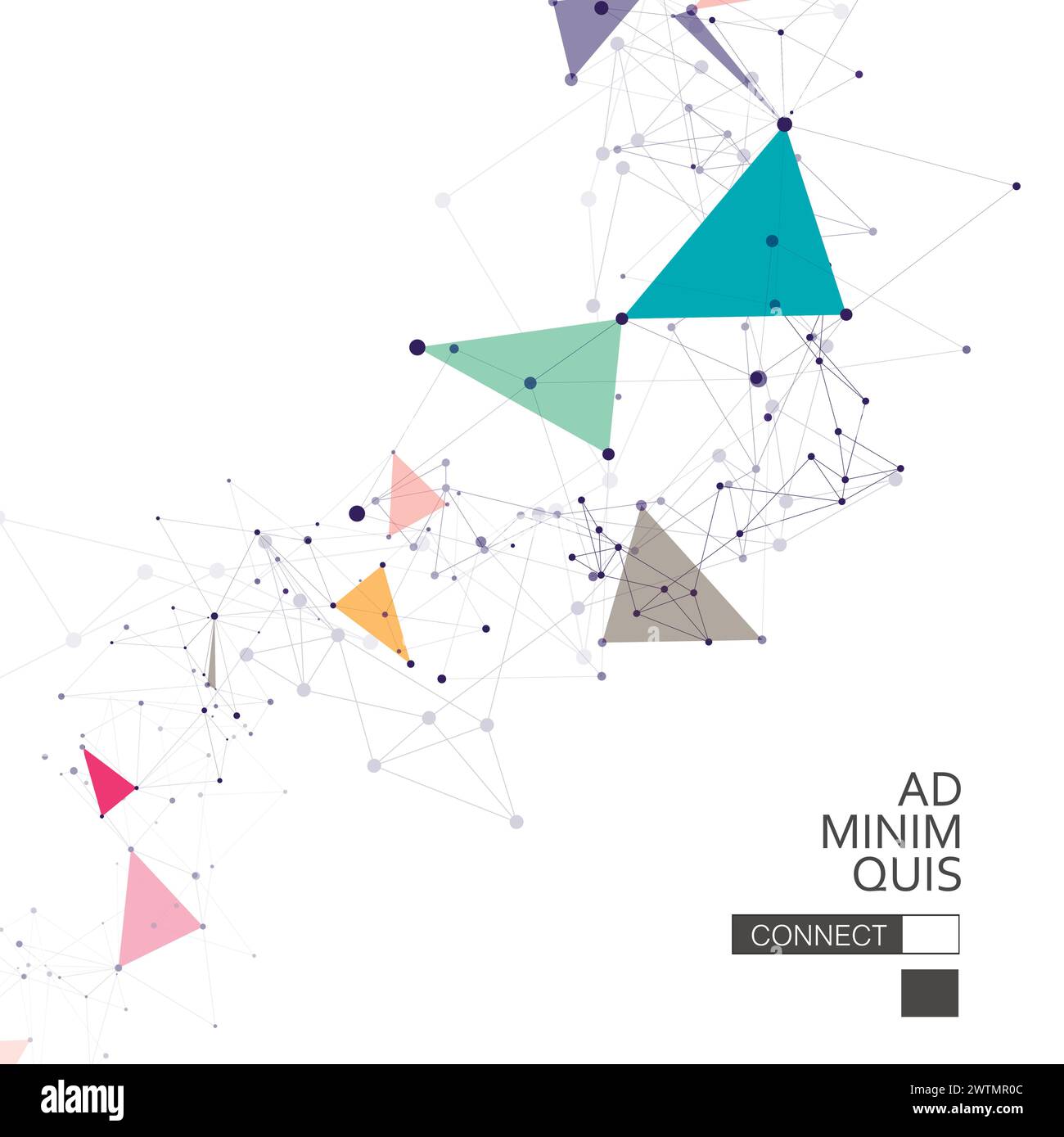 Modern illustration for decoration design. Network connection ...