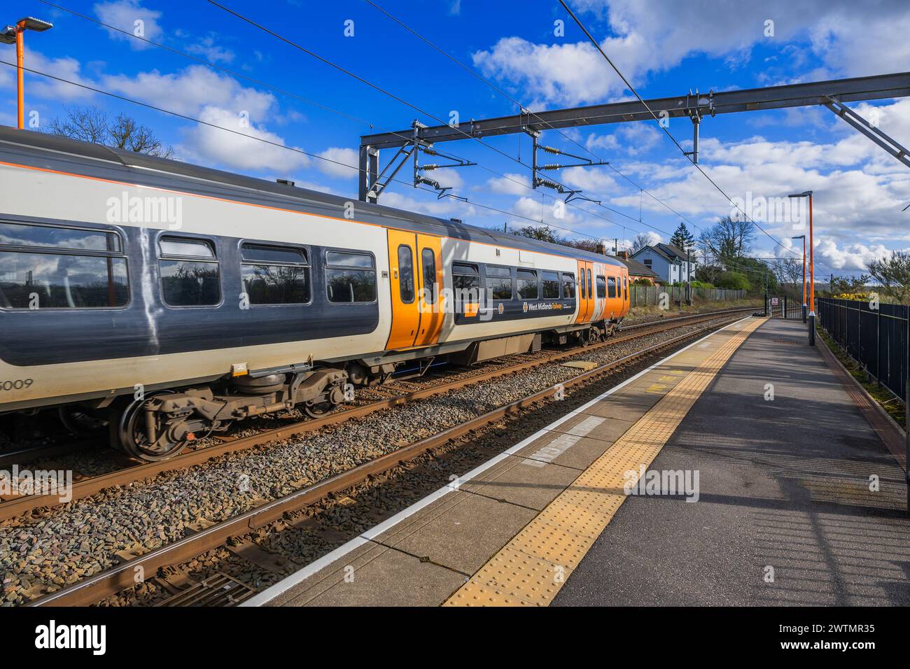 Electric powered passenger commuter train. West Midlands England UK ...