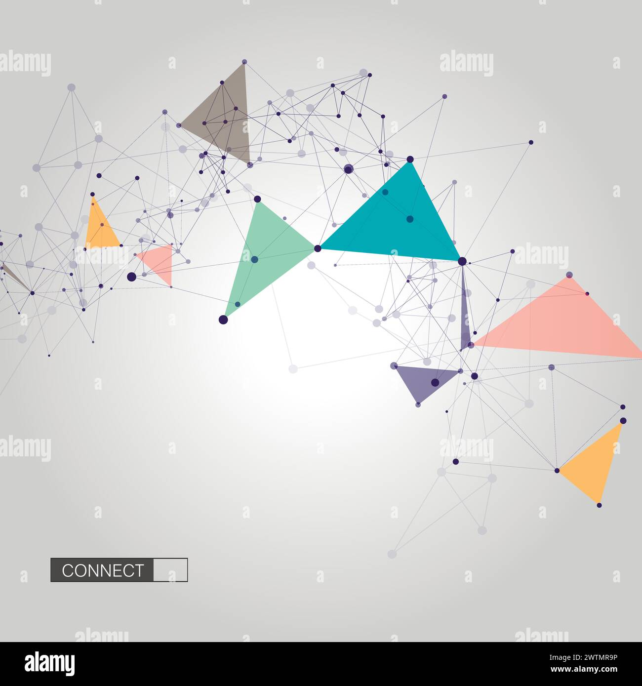 Modern illustration for decoration design. Network connection ...