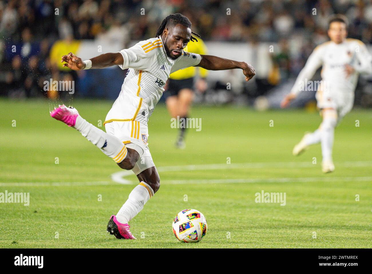 Los Angeles Galaxy midfielder Joseph Paintsil (28) during a MLS match ...