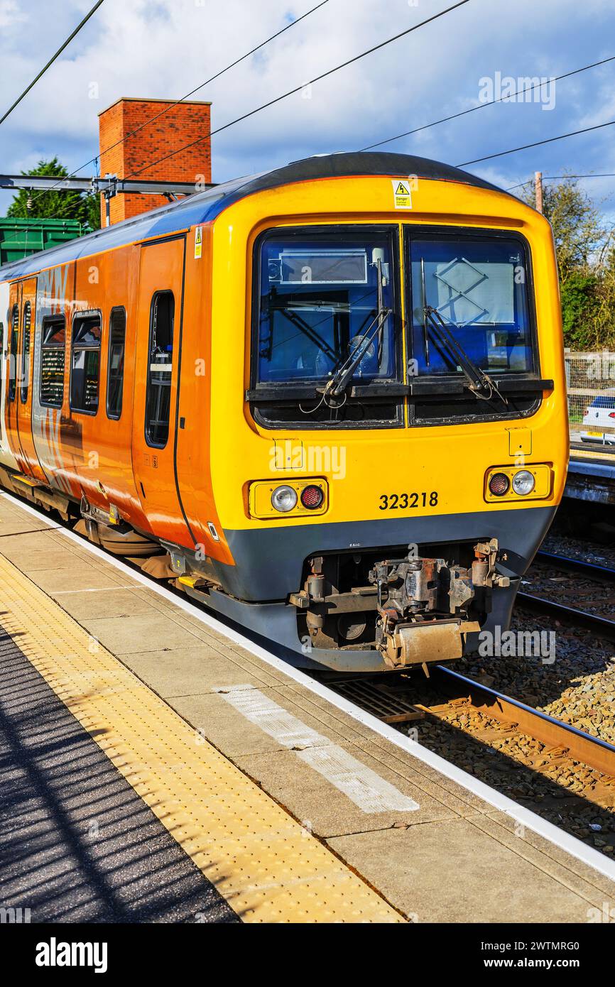 Electric powered passenger commuter train. West Midlands England UK ...