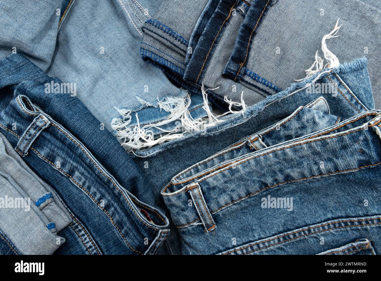 Old worn out jeans hi-res stock photography and images - Alamy