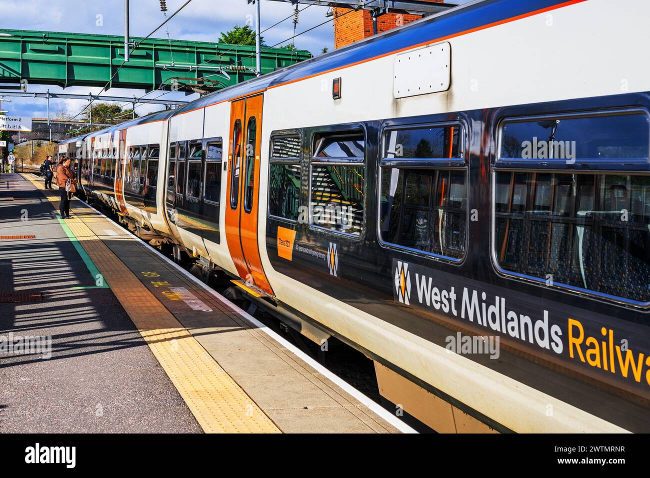 Electric powered passenger commuter train. West Midlands England UK ...