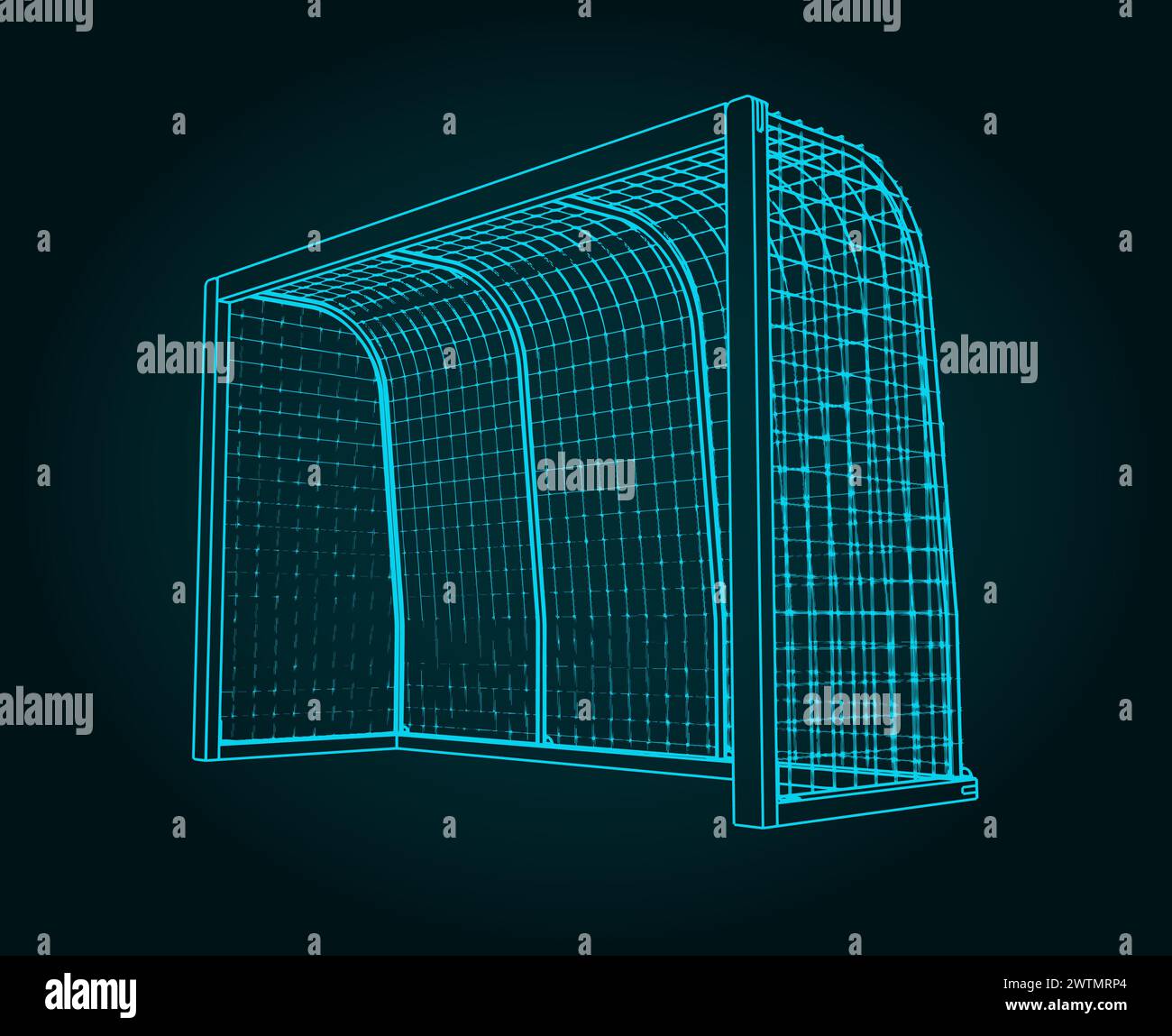 Stylized vector illustration of mini-football gates Stock Vector Image ...