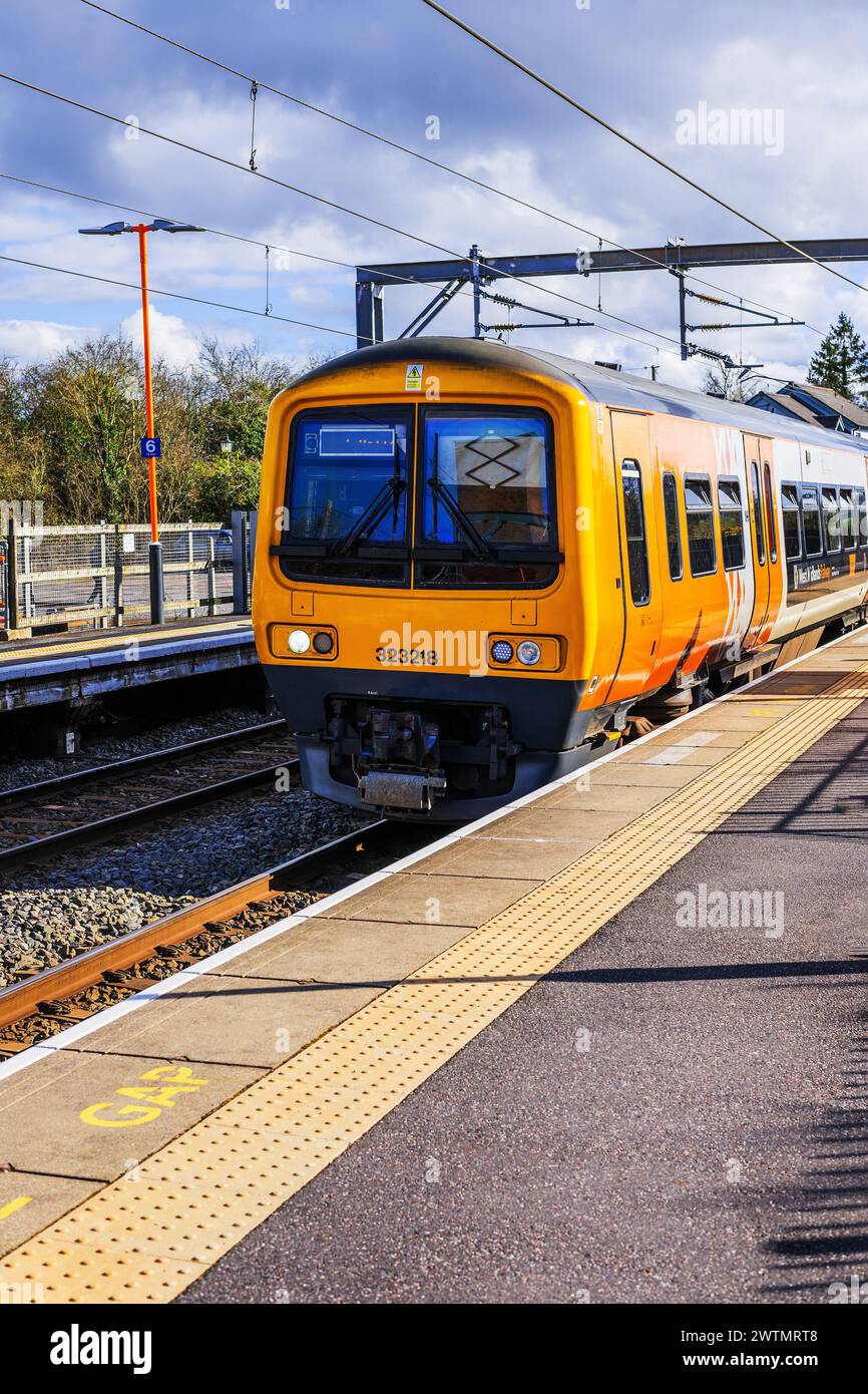 Electric powered passenger commuter train. West Midlands England UK ...