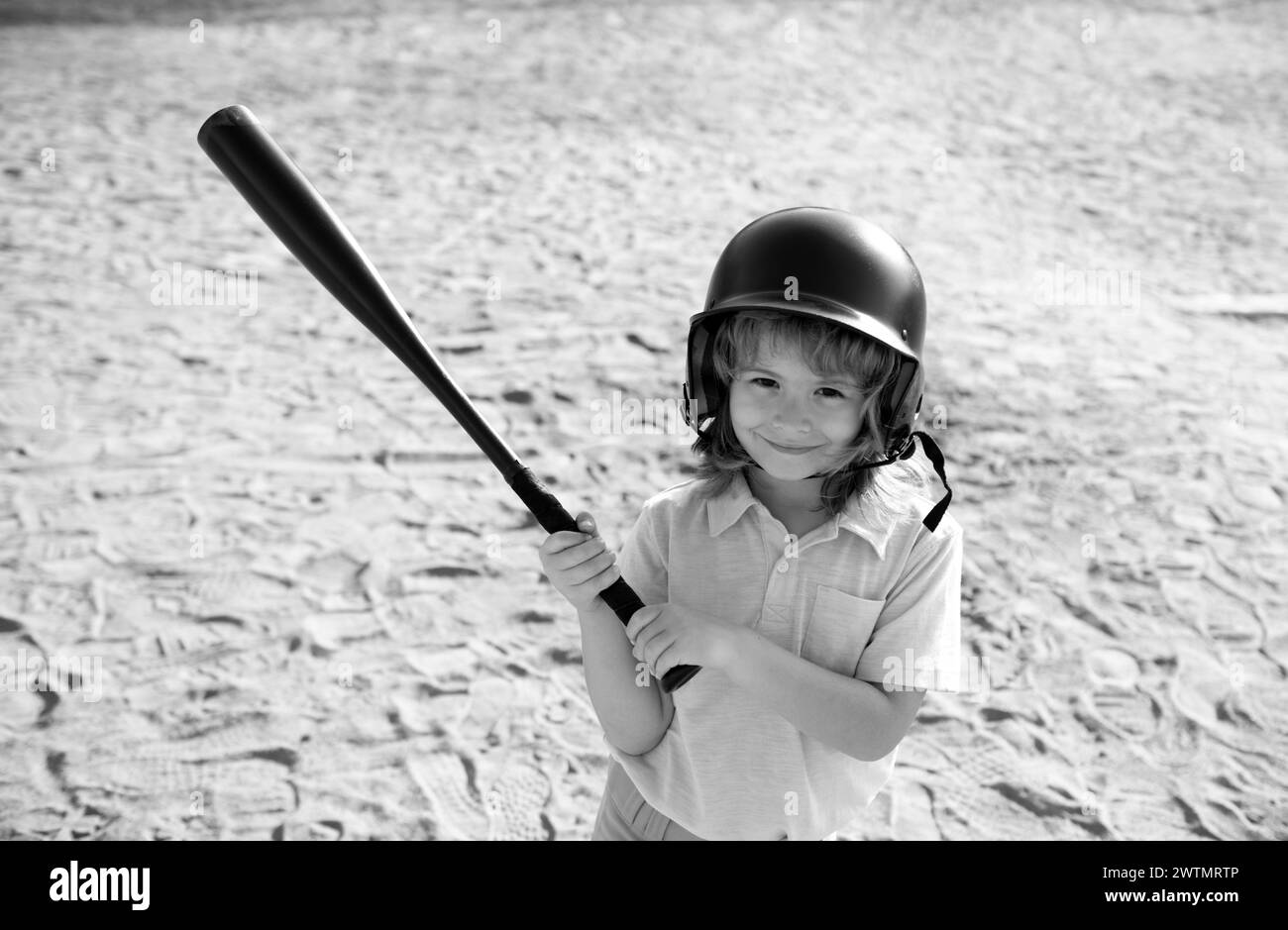 Child playing Baseball. Batter in youth league getting a hit. Boy kid ...