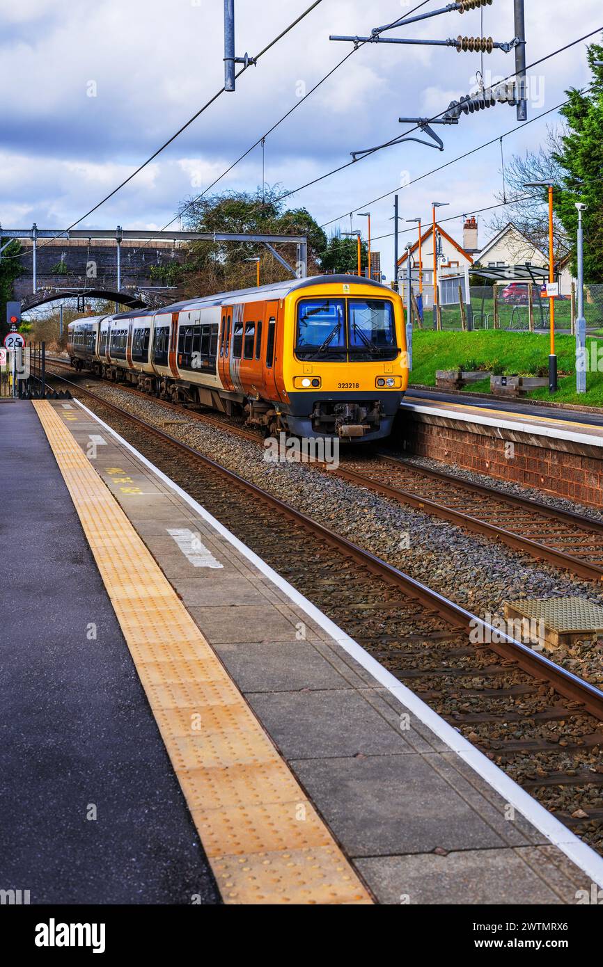 Electric powered passenger commuter train. West Midlands England UK ...