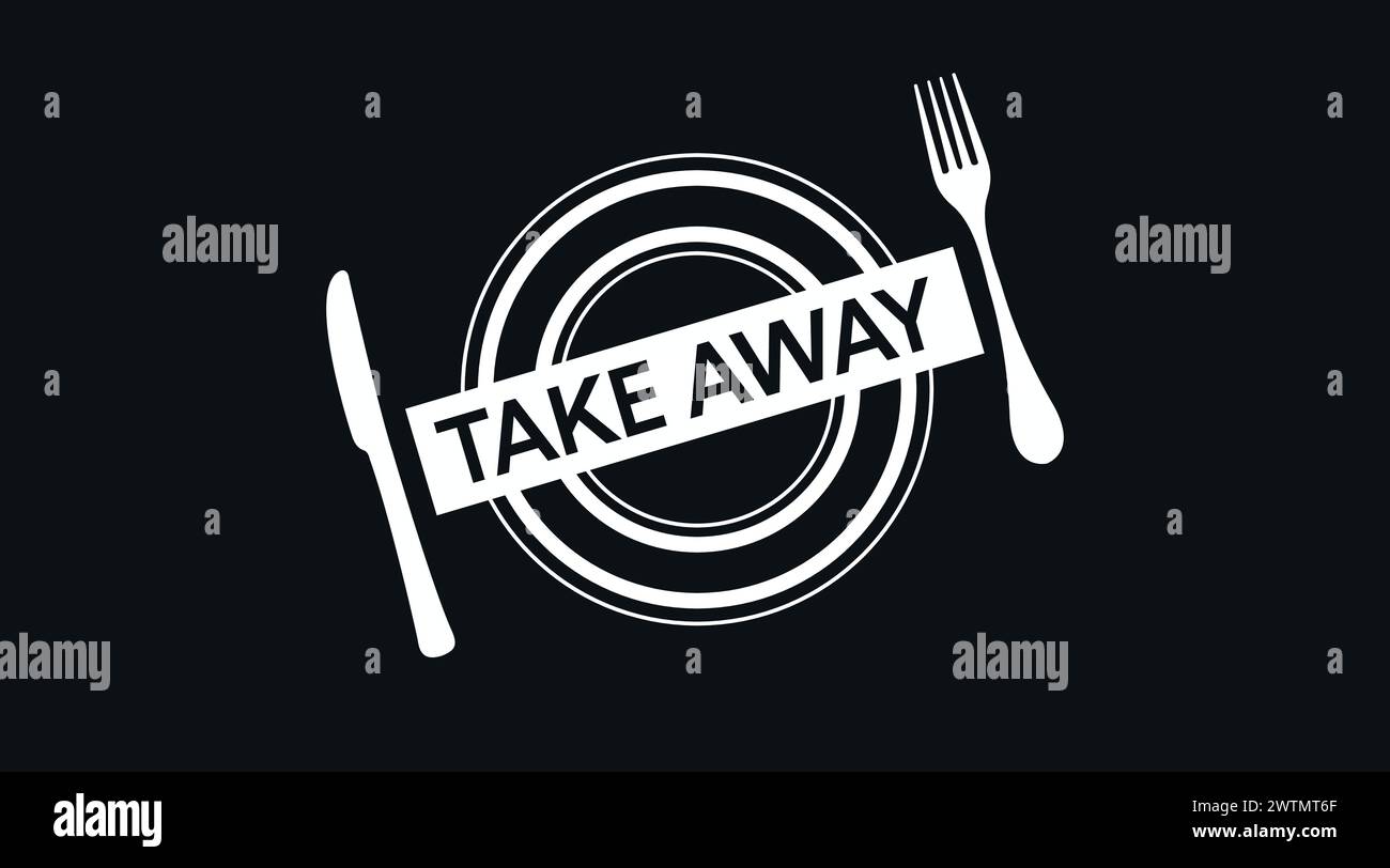 Vector Isolated Illustration of a Take Away Icon or Logo Stock Vector ...