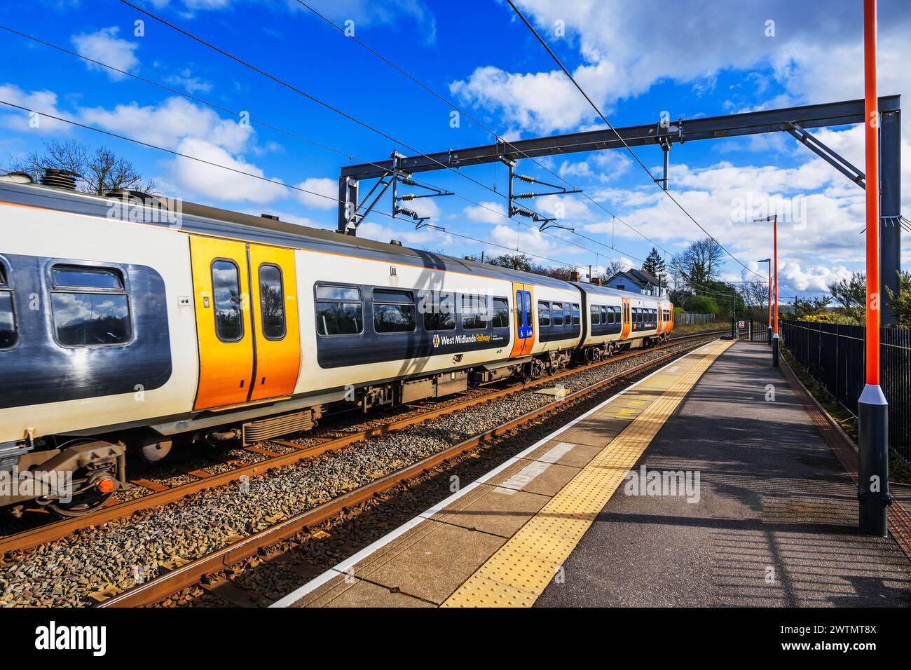 Electric powered passenger commuter train. West Midlands England UK ...
