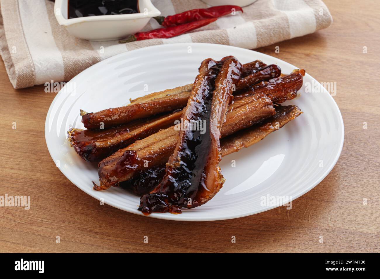 Roasted eel fish in unagi sause Stock Photo - Alamy