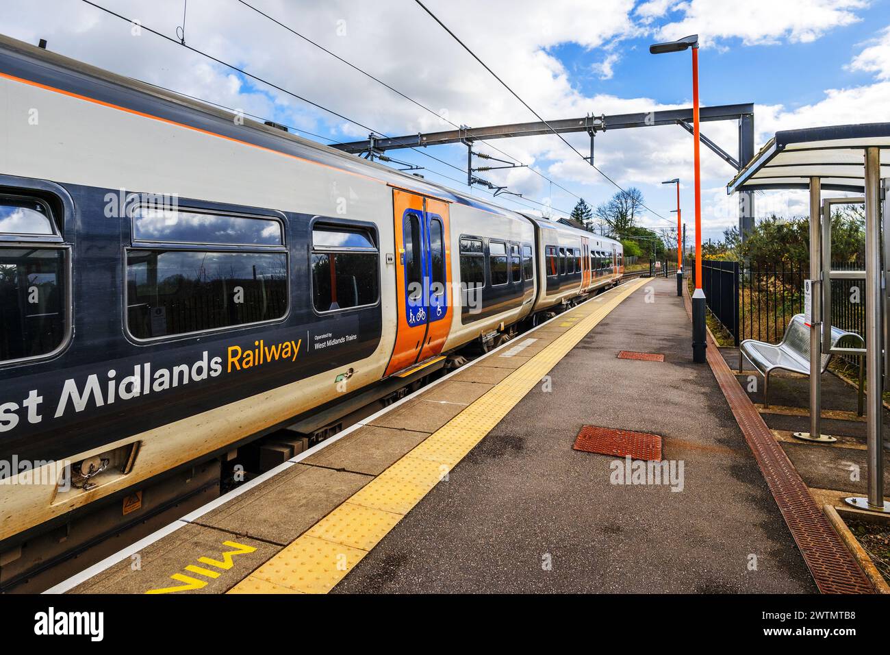 Electric powered passenger commuter train. West Midlands England UK ...