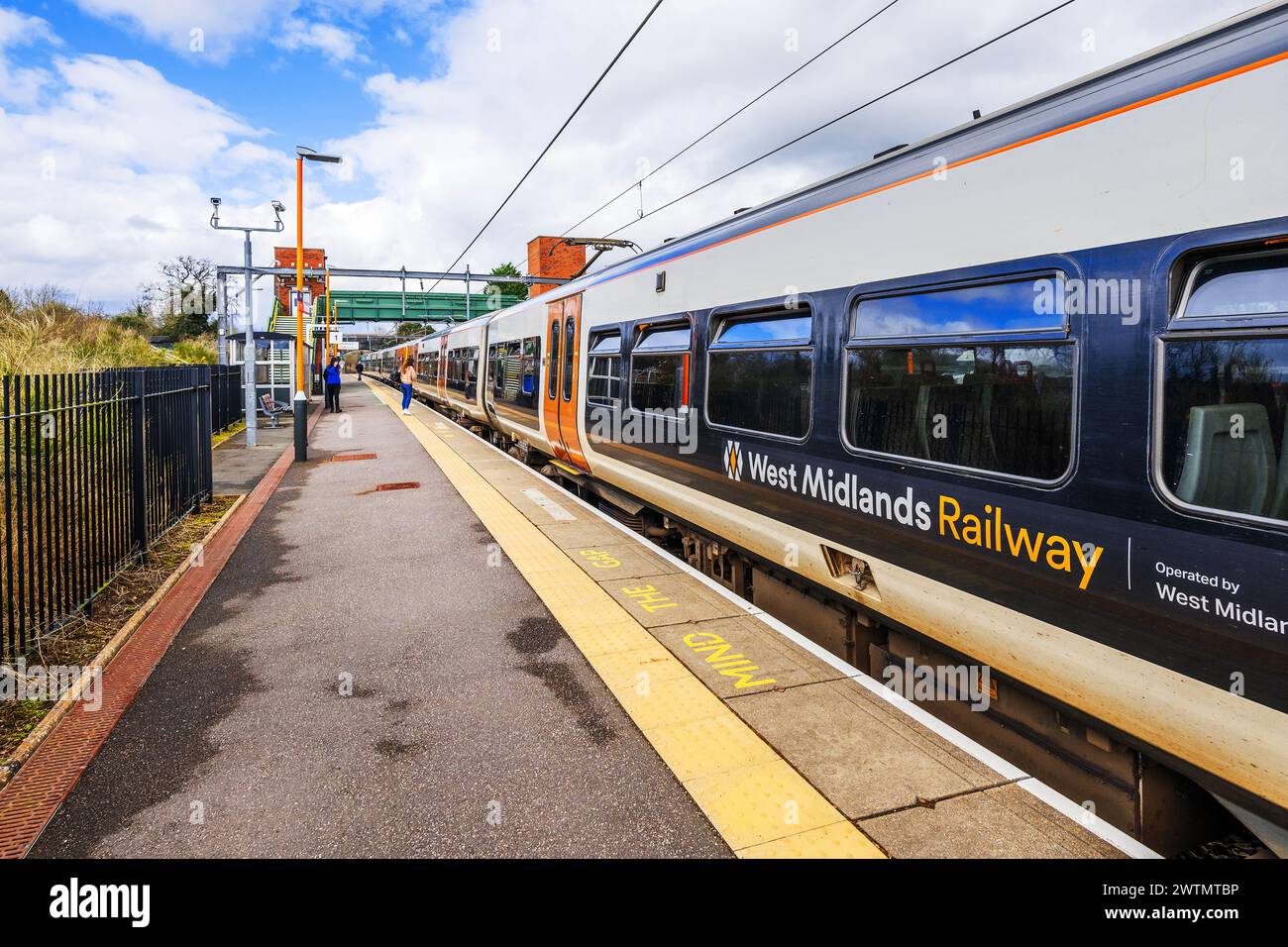 Electric powered passenger commuter train. West Midlands England UK ...
