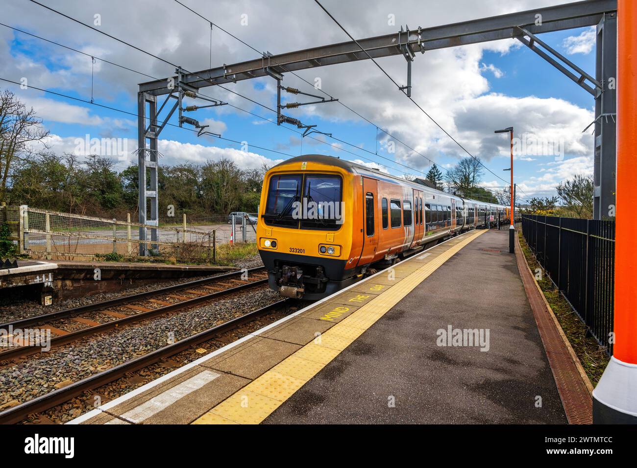 Electric powered passenger commuter train. West Midlands England UK ...