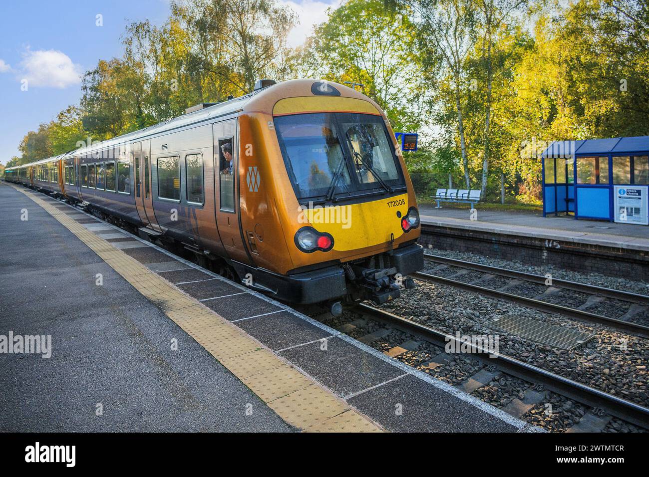Electric powered passenger commuter train. West Midlands England UK ...