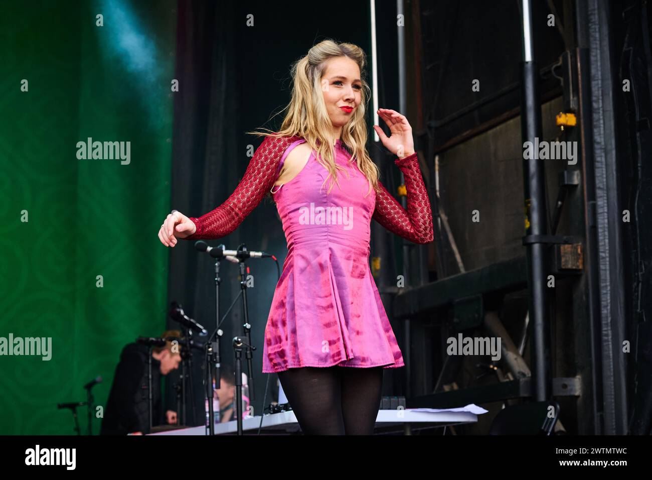 London, England, UK. 17th Mar, 2024. Irish dancer performing during ...
