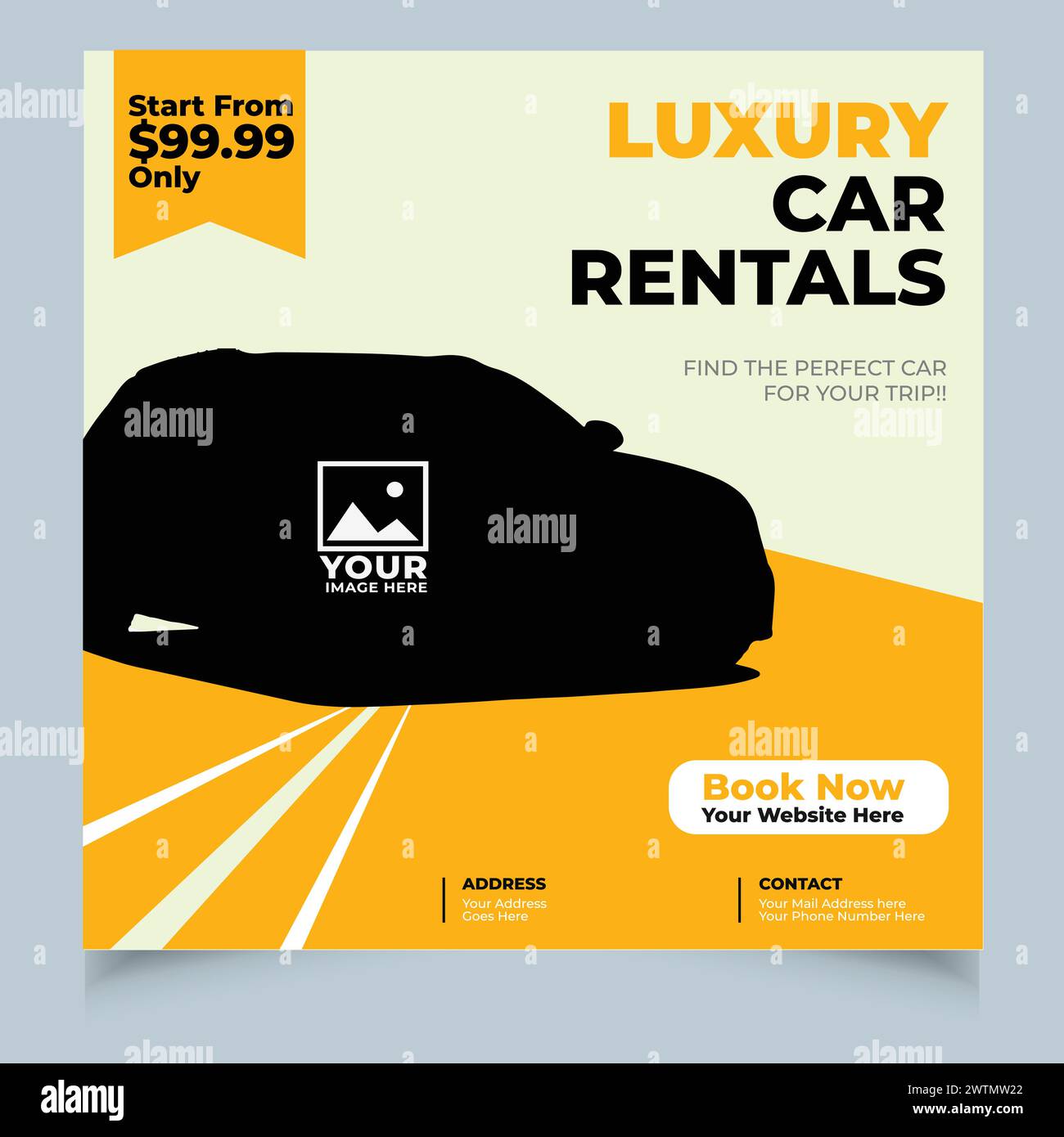 Car rent Brochure Flyer design Layout templateRent Car Social Media ...