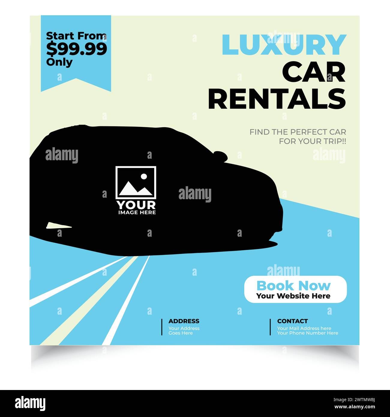 Car rent Brochure Flyer design Layout templateRent Car Social Media ...