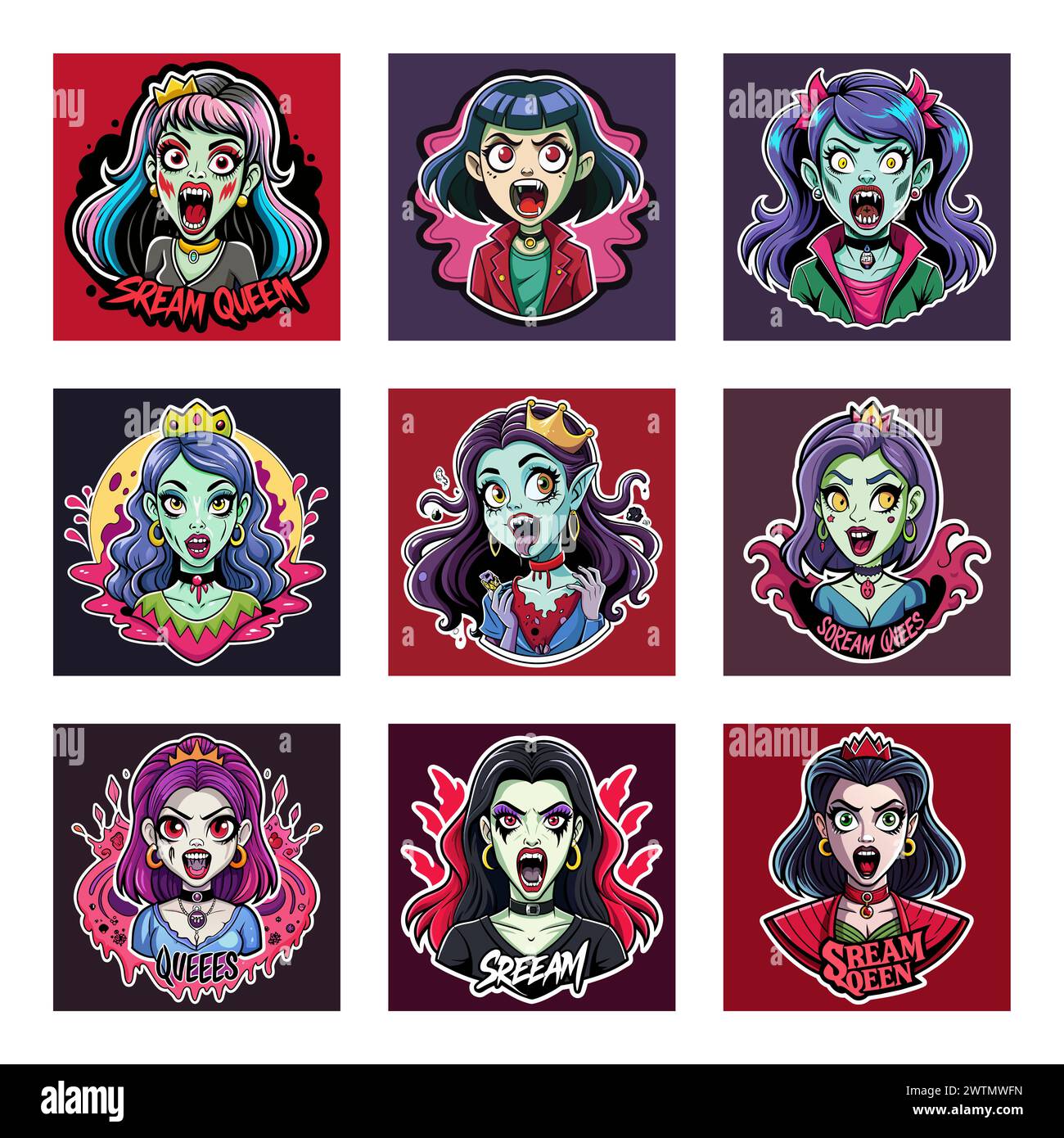 Queen horror Stock Vector Images - Alamy