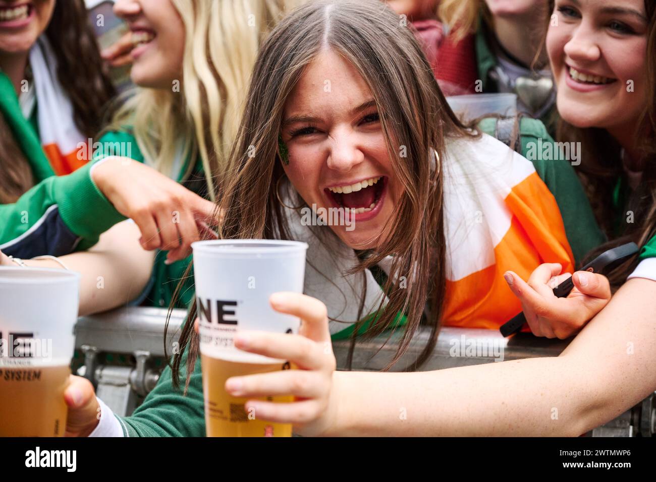 London, England, UK. 17th Mar, 2024. Tens of thousands of people attend ...