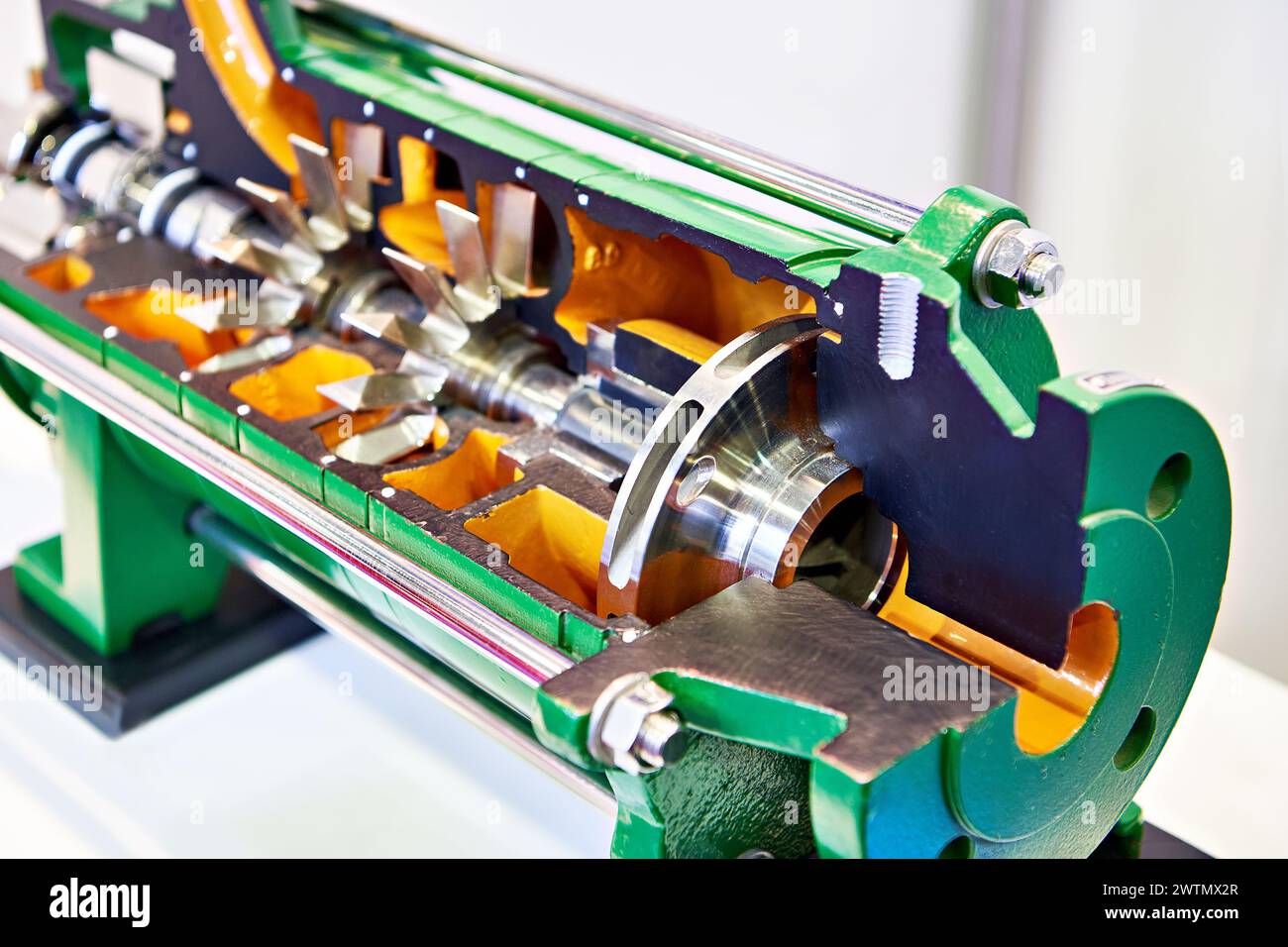 Single side channel pump with shaft seal cross section Stock Photo - Alamy