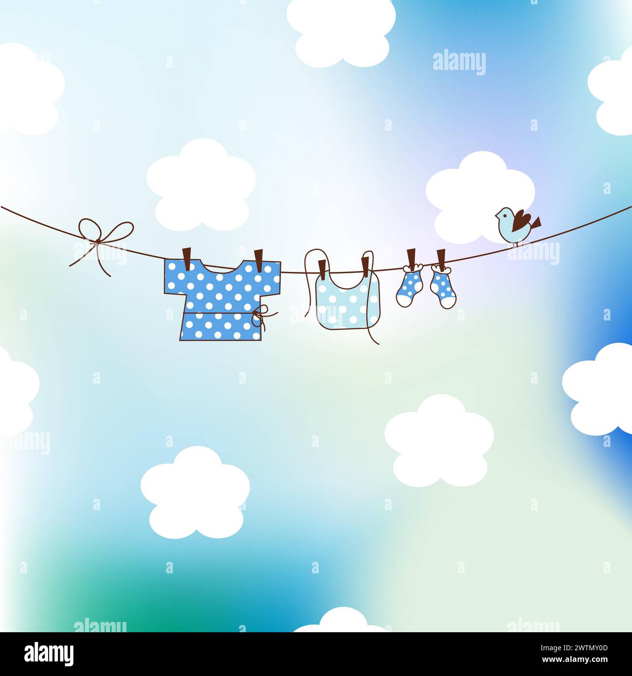 Baby boy shower card, birthday card background Stock Vector Image & Art ...