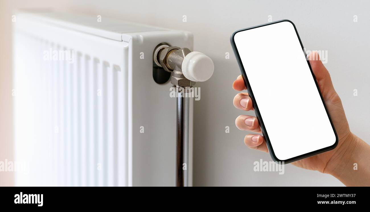 Remote control of domestic heating panel with smart phone and mobile ...