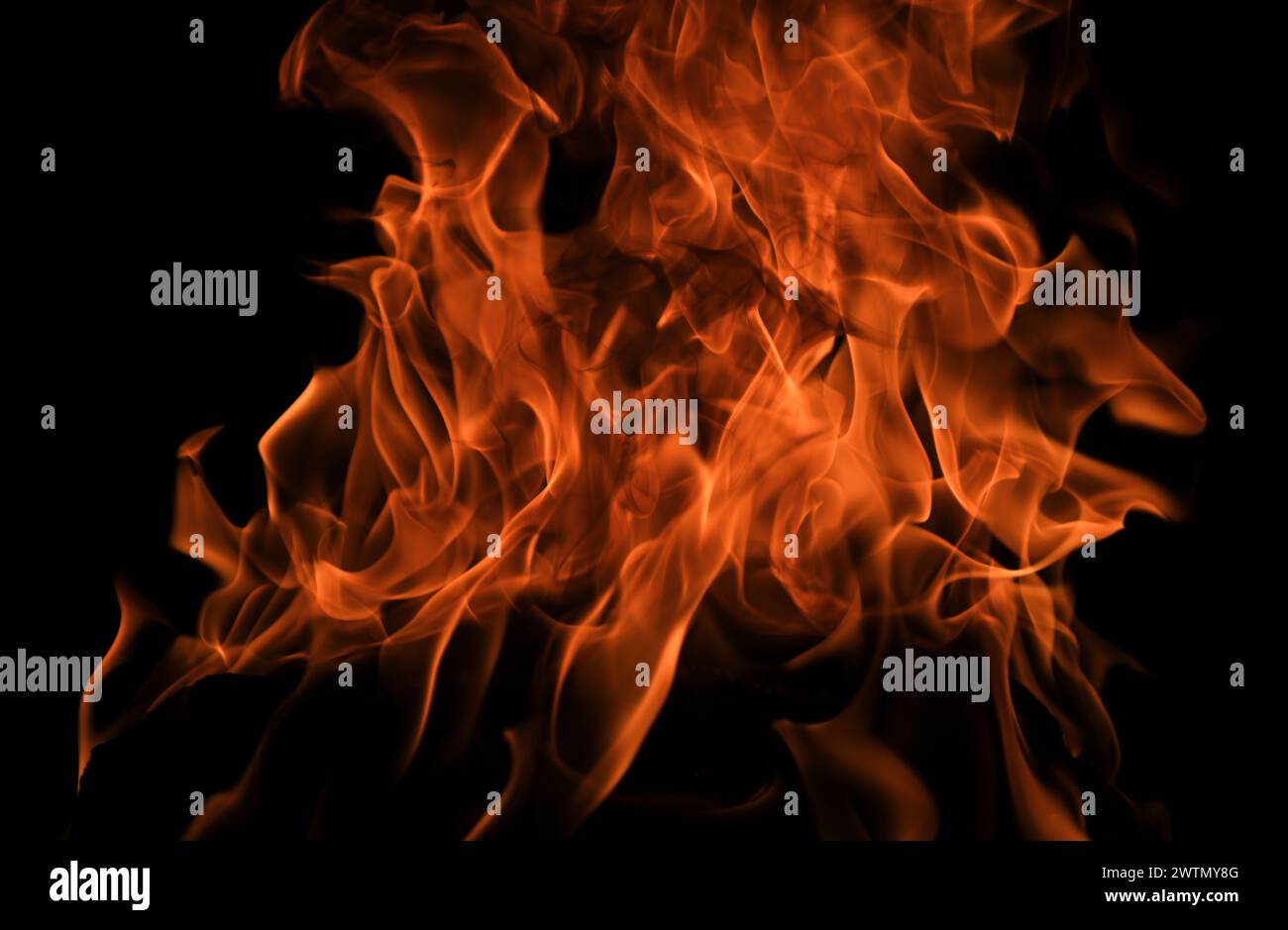 Fire blaze flames on black background. Fire burn flame isolated ...