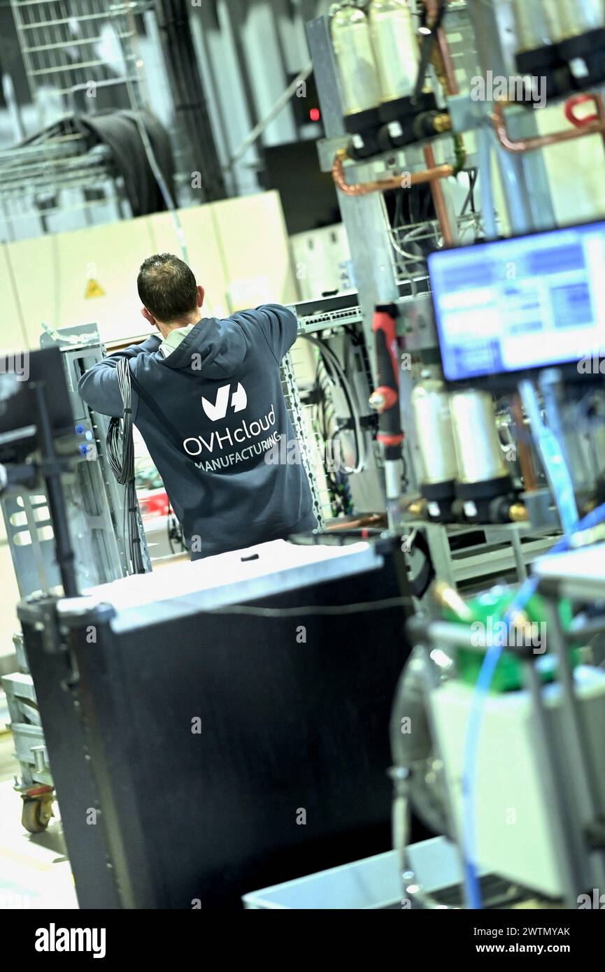 Croix, France. 18th Mar, 2024. Illustration during the inauguration ...