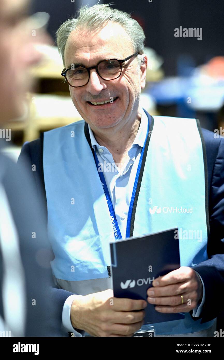 Croix, France. 18th Mar, 2024. CEO of OVHcloud Michel Paulin during the ...