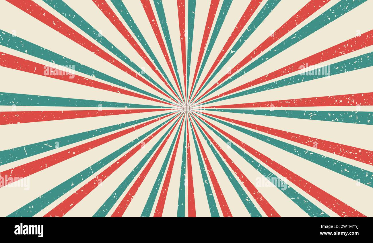 Sun ray circus. Sun rays retro background. Radial vintage burst. Comic ...